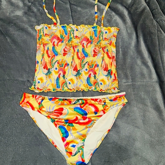Anthropologie Swim Farm Rio Smoked Takini Set Poshmark